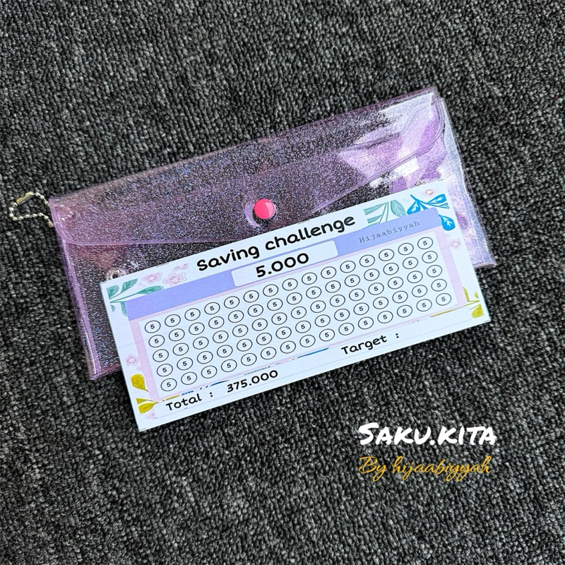 UNGU Target Savings Pouch 75 Days (Purple Glitter) | Shopee Philippines