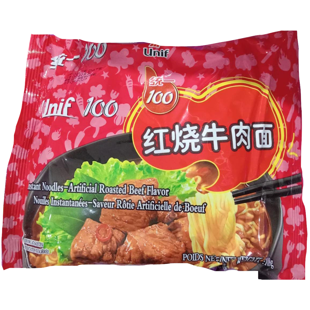 Unif100 Beef Noodle Instant Beef Soupmie - Roast Beef Flavor 108g pack ...