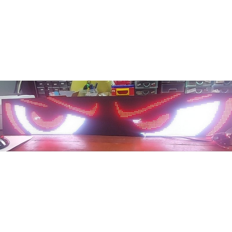 MATA Running TEXT P5 SLIM EYE ANIMATED 12V/24V FLEXIBLE CURVED | Shopee ...