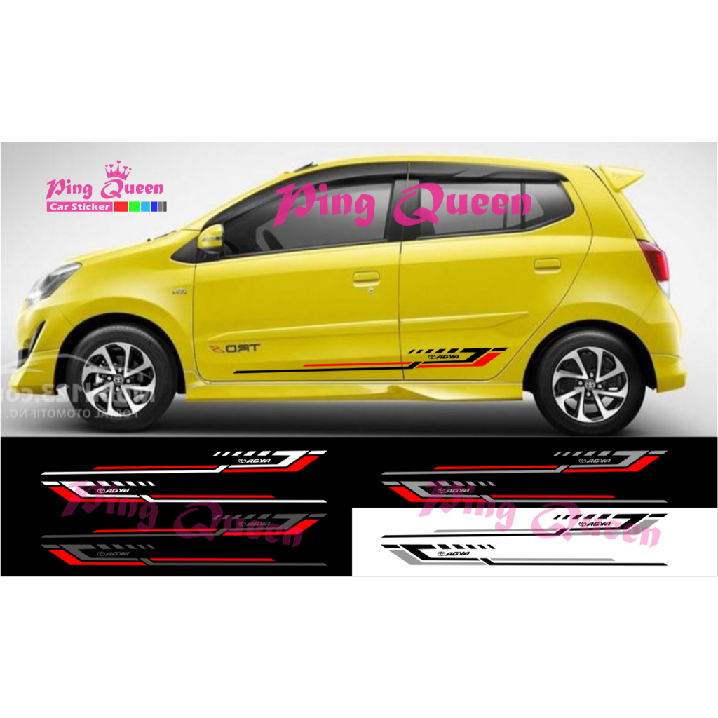 Toyota AGYA CAR STICKER AGYA CAR VARIATION STRIPING STICKER AGYA ...