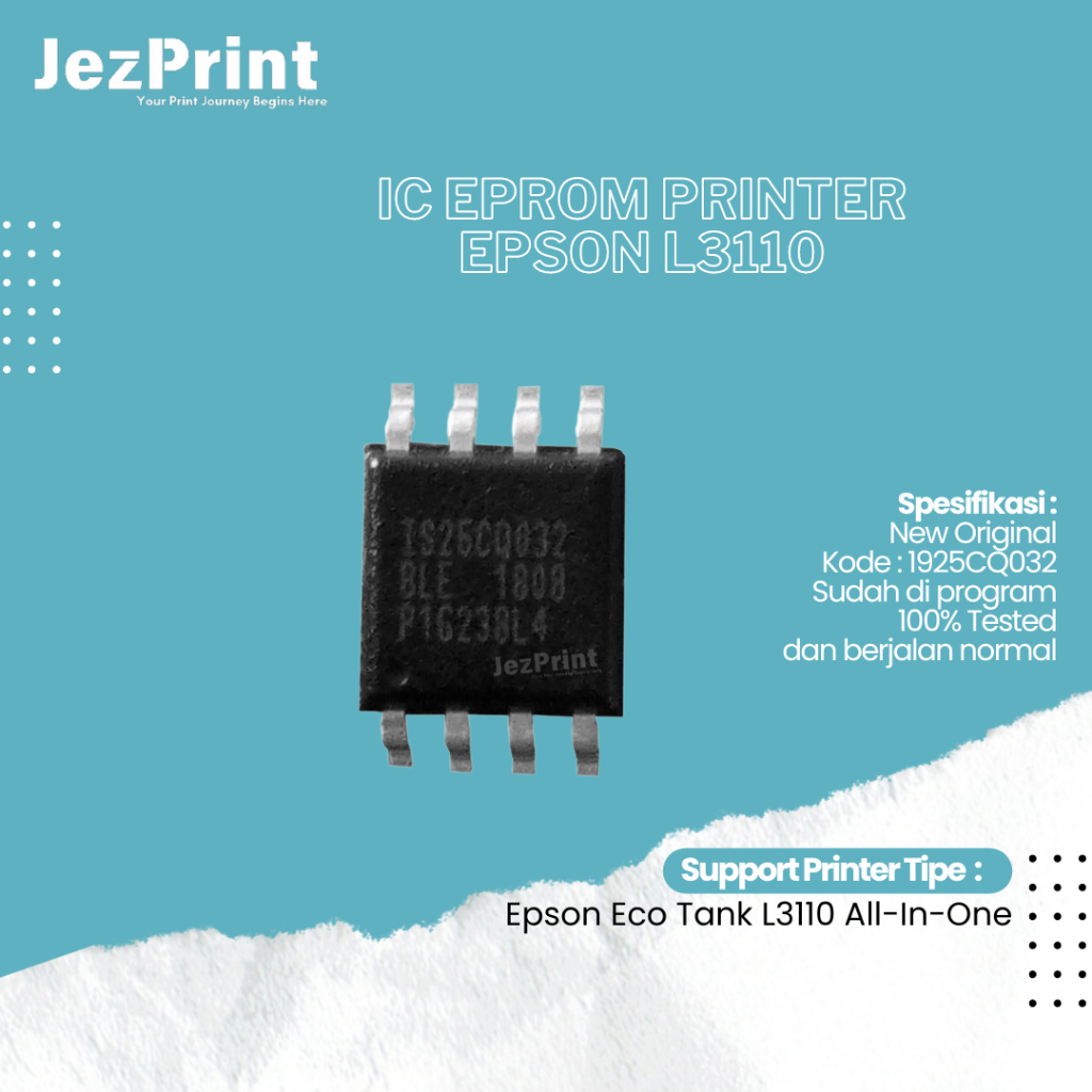 Epson L3110 1925CQ032 Eprom IC, Epson L3110 Eeprom IC, L3110 Counter, Epson New Resetter ...