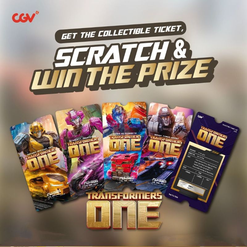 Transformers ONE Exclusive Collectible Ticket CGV Optimus Prime ...