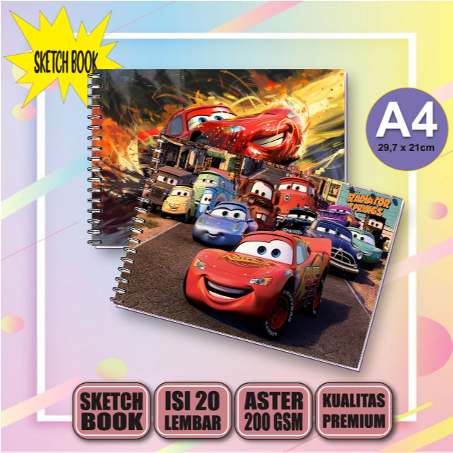 A4 Mcqueen Sketchbook, Vertical Drawing Book Spiral Volume 20 Sheets/40 ...