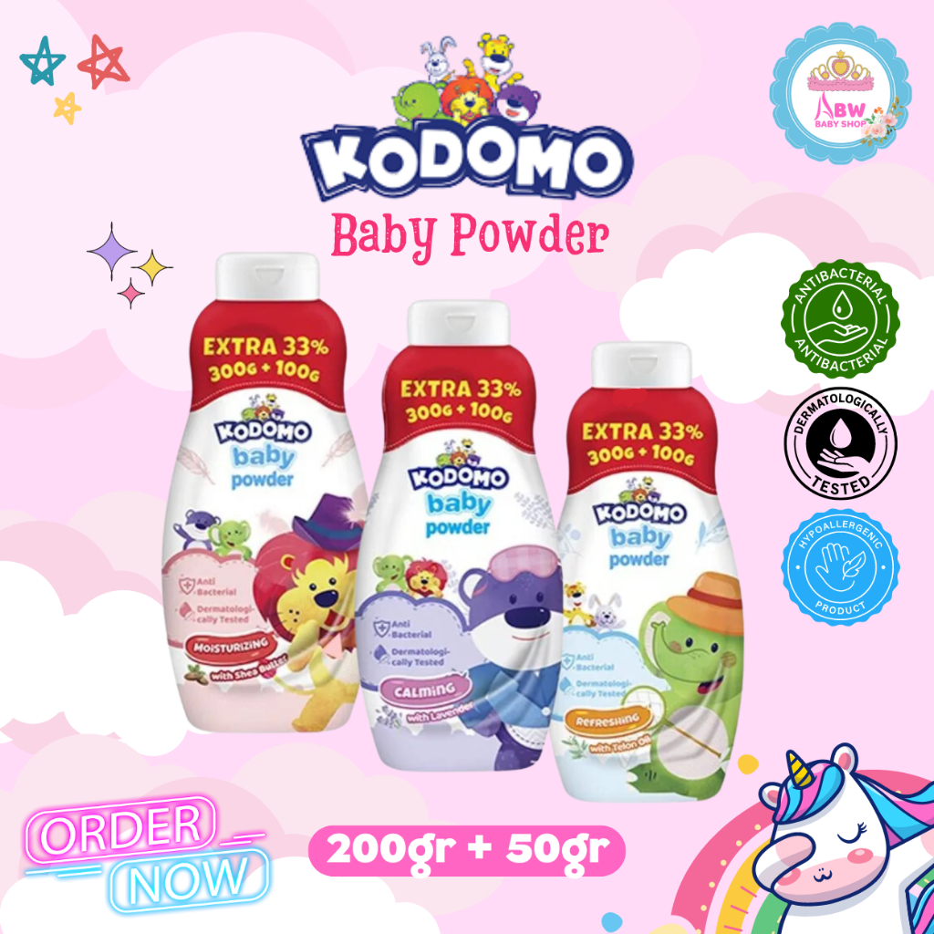 KODOMO Baby Powder Jumbo 300+100GR Baby Powder Formulation Extra Soft ...