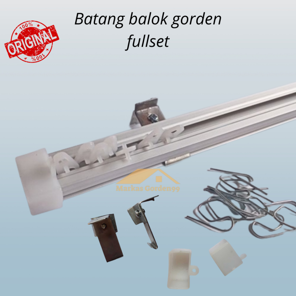 Square Curtain Rod Pole Rail/Door Window Beam Full Set | Shopee Philippines