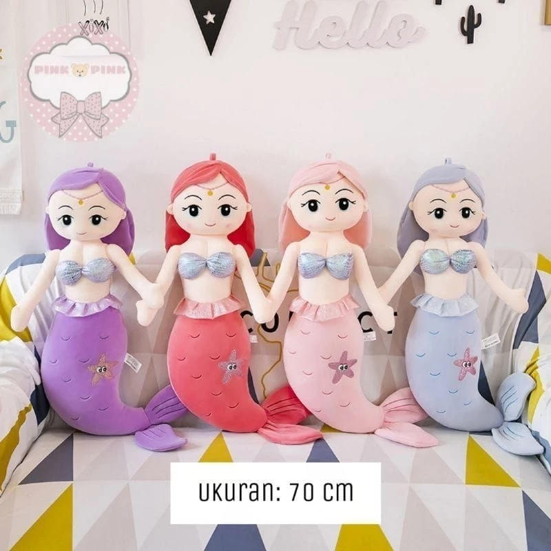 Mermaid Doll Mermaid Queen Cute Mermaid 70cm High Labeled SNI | Shopee ...