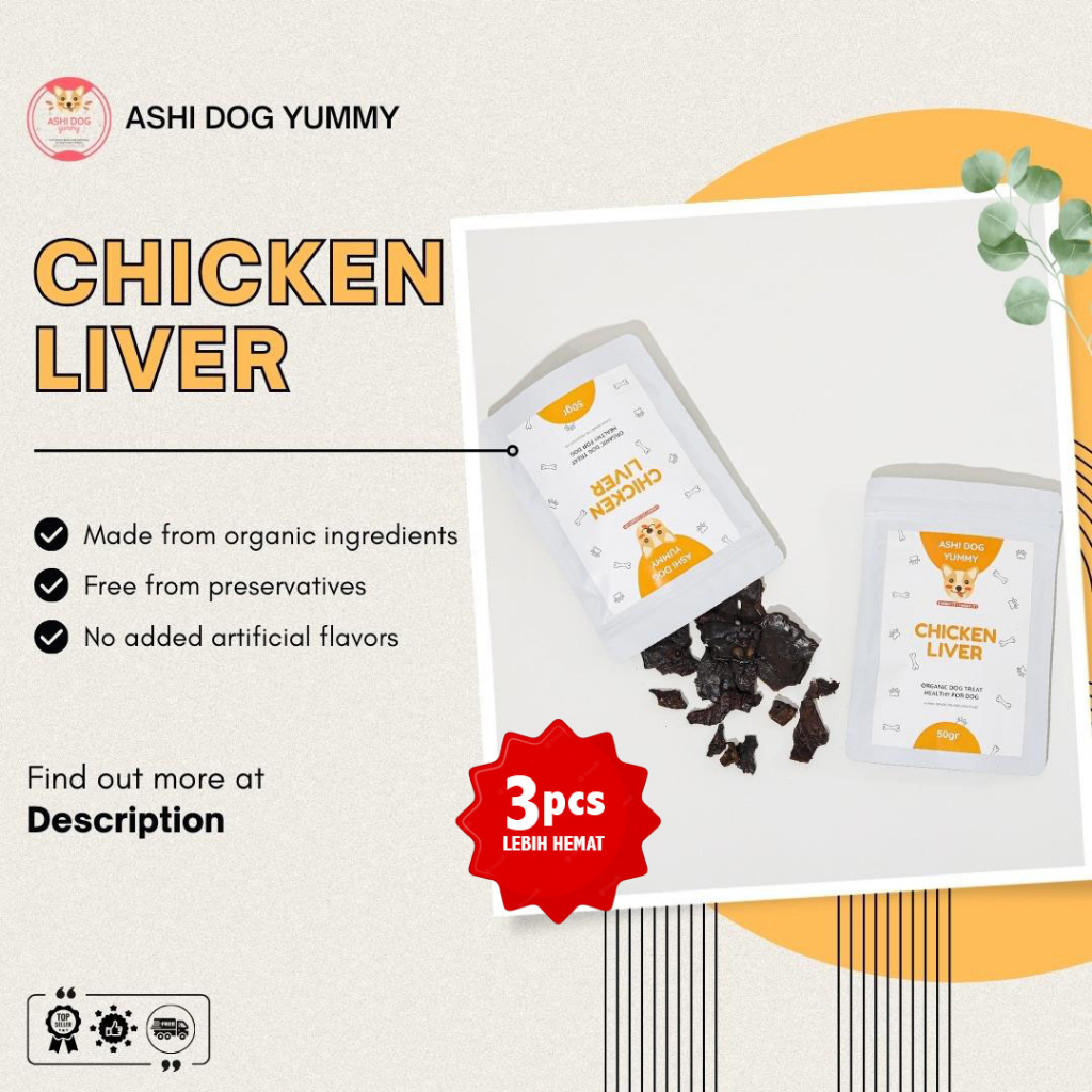 Package OF 3 PCS | Ashi Dog Treat Chicken Liver Jerky Dry Chicken Liver ...