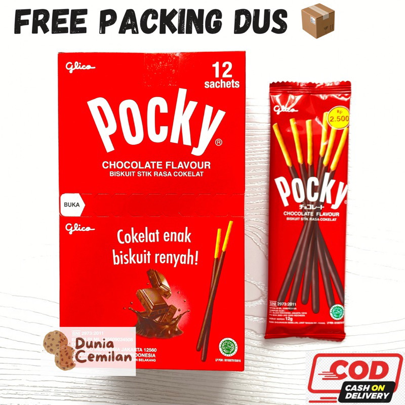 Glico Pocky Sachet Single 1PAK (12x12gram) - Chocolate Stick Biscuit/Strawberry Sachet | Shopee ...
