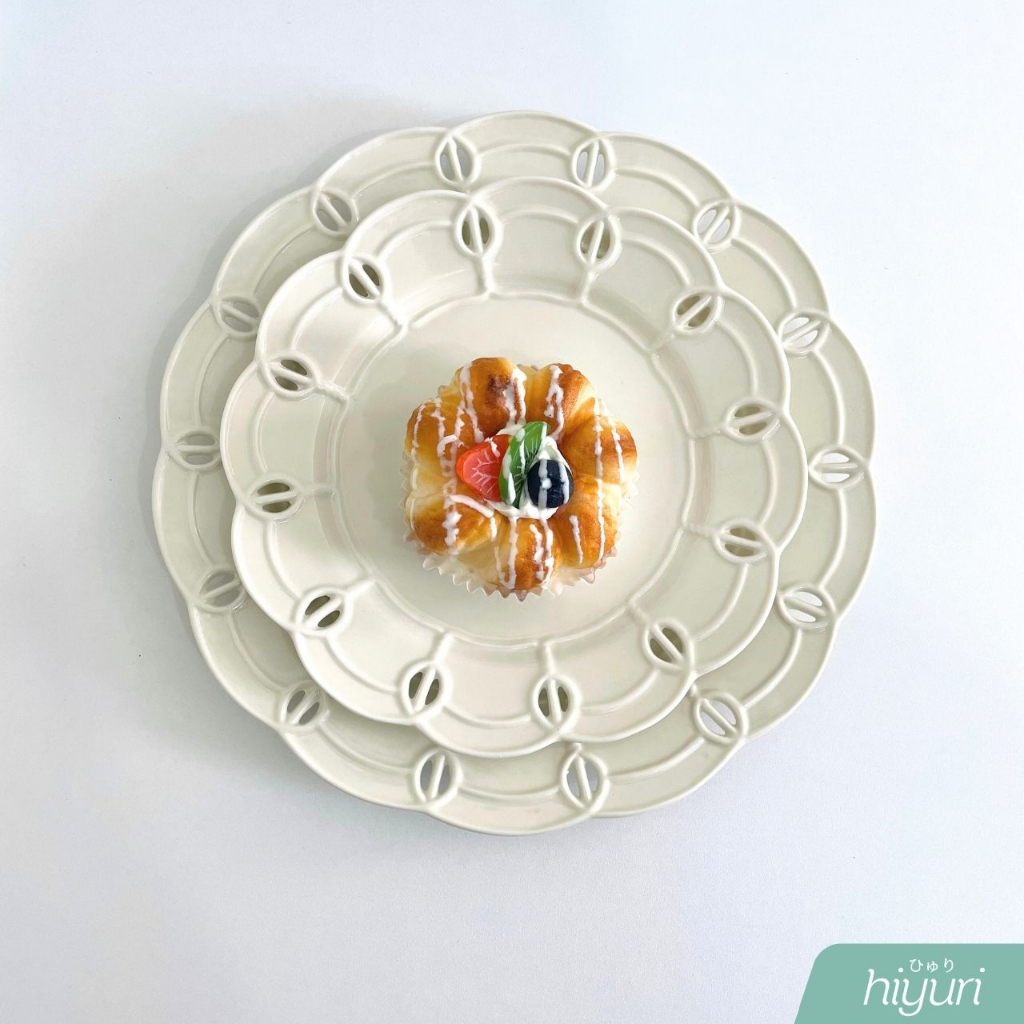 Hiyuri Clock Lace Dinner Plate/Ceramic Dinner Plate/Healthy Dinner ...