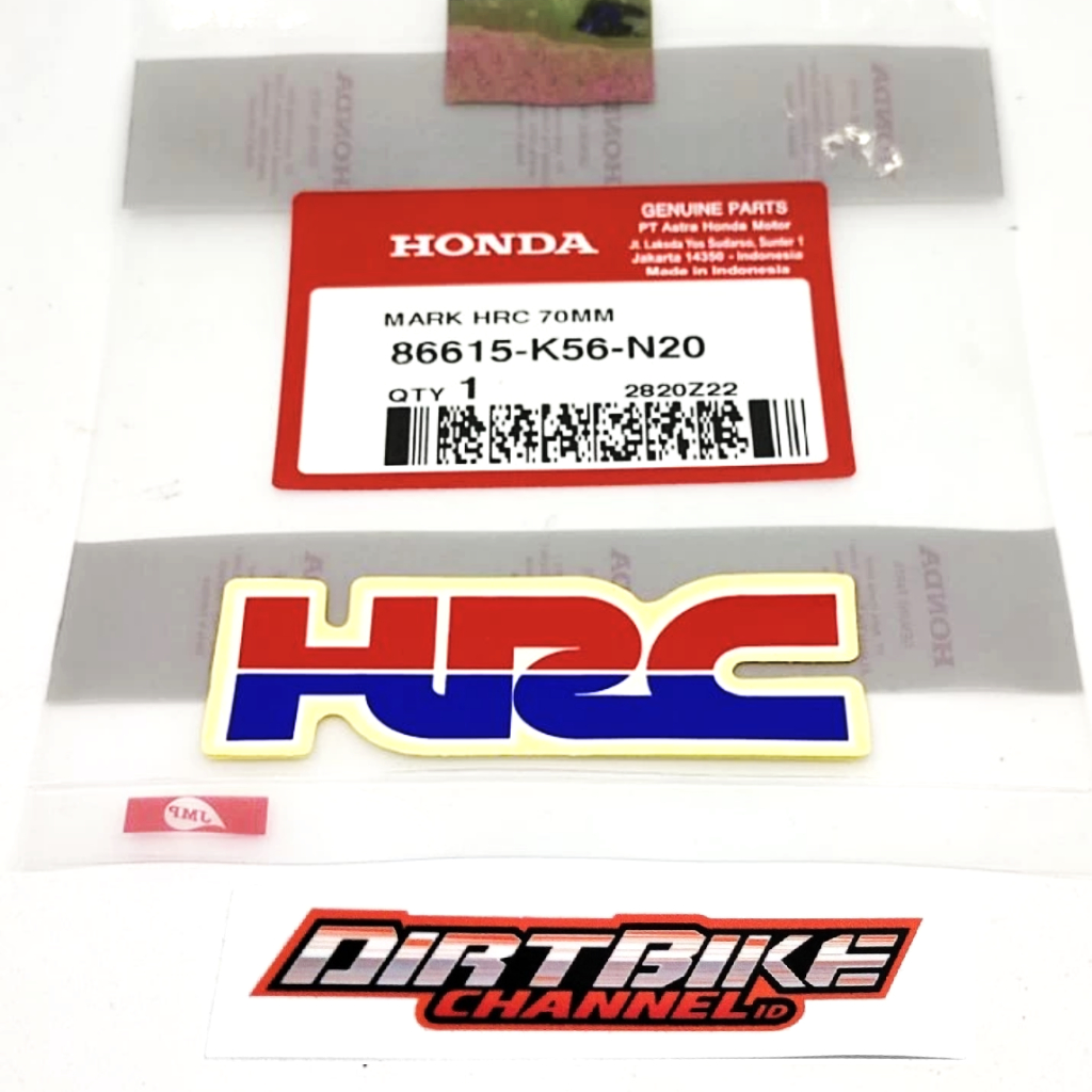 Sticker Sticker HONDA RACING TEAM HRC ORIGINAL HONDA CRF 150 CRF 230 ...
