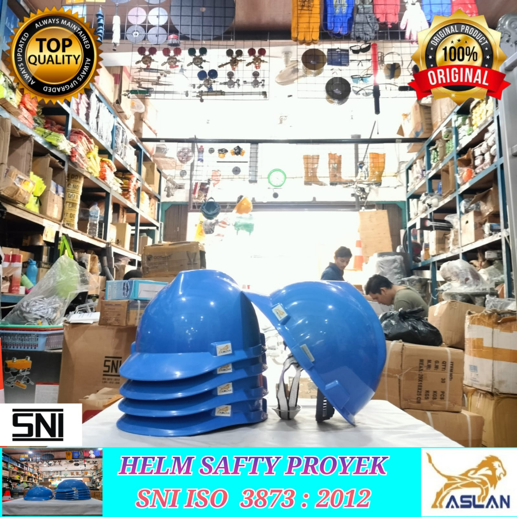 Safety Helmet COMPLETE Project Hat 1 set Inner + Chin Strap - Blue ...