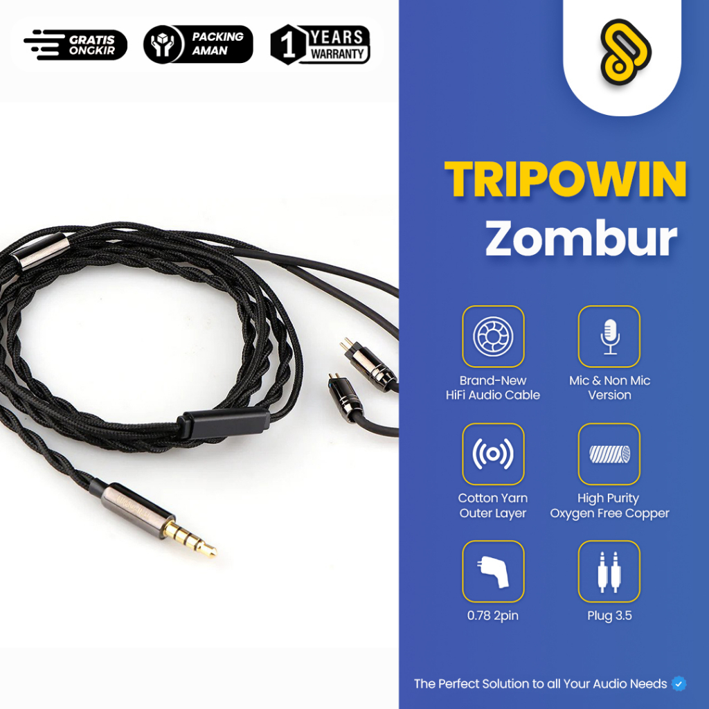 Tripowin ZOMBUR High-purity 4N OFC Upgrade IEM Cable | Shopee Philippines