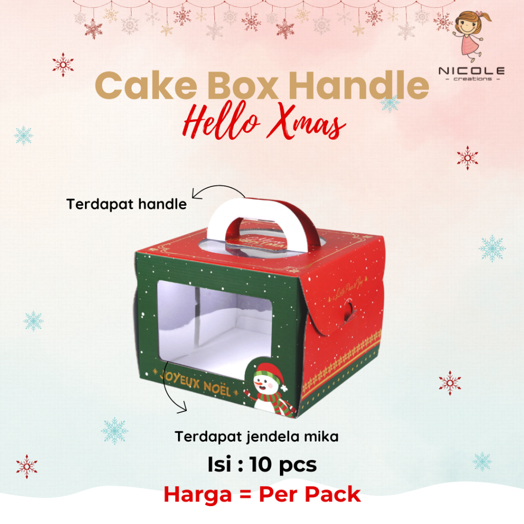 Hello Xmas Cake Box Handle Christmas Cake Box Handle Christmas Cake Box ...