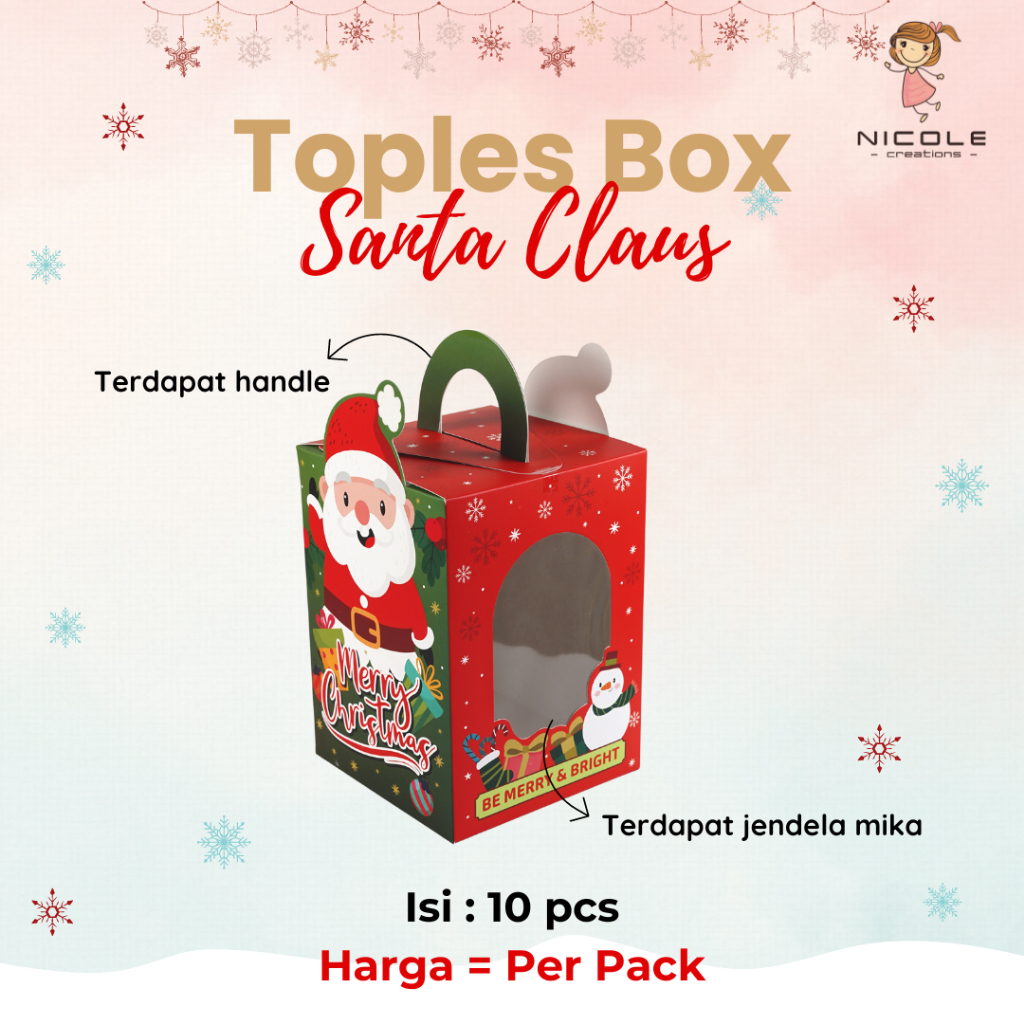 Santa Claus Box Jar / Christmas Event Cookie Box uk 15x15x21 cm ...