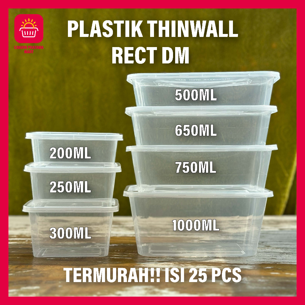 THINWALL RECTANGLE / Plastic lunch BOX THINWALL MICA BOX CONTAINER ...