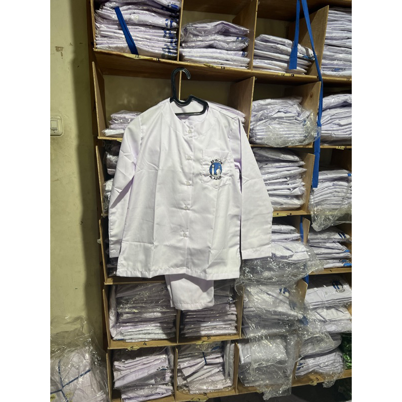 AL AZHAR SCHOOL UNIFORM MUSLIM WOMEN'S SUIT WITH EMBROIDERED AND SCREEN ...