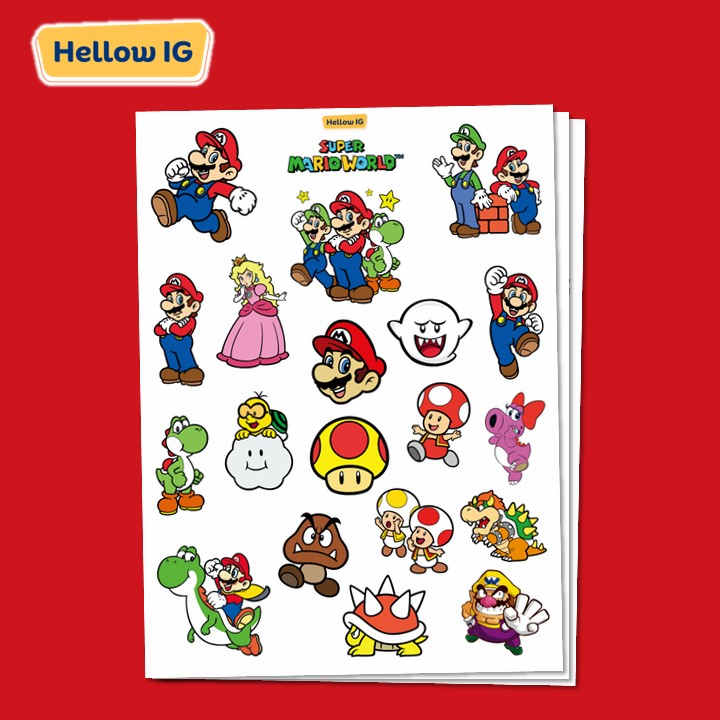 Sticker PACK | Mario BROS STICKER SET | Mario BROSS | Bottle STICKERS ...