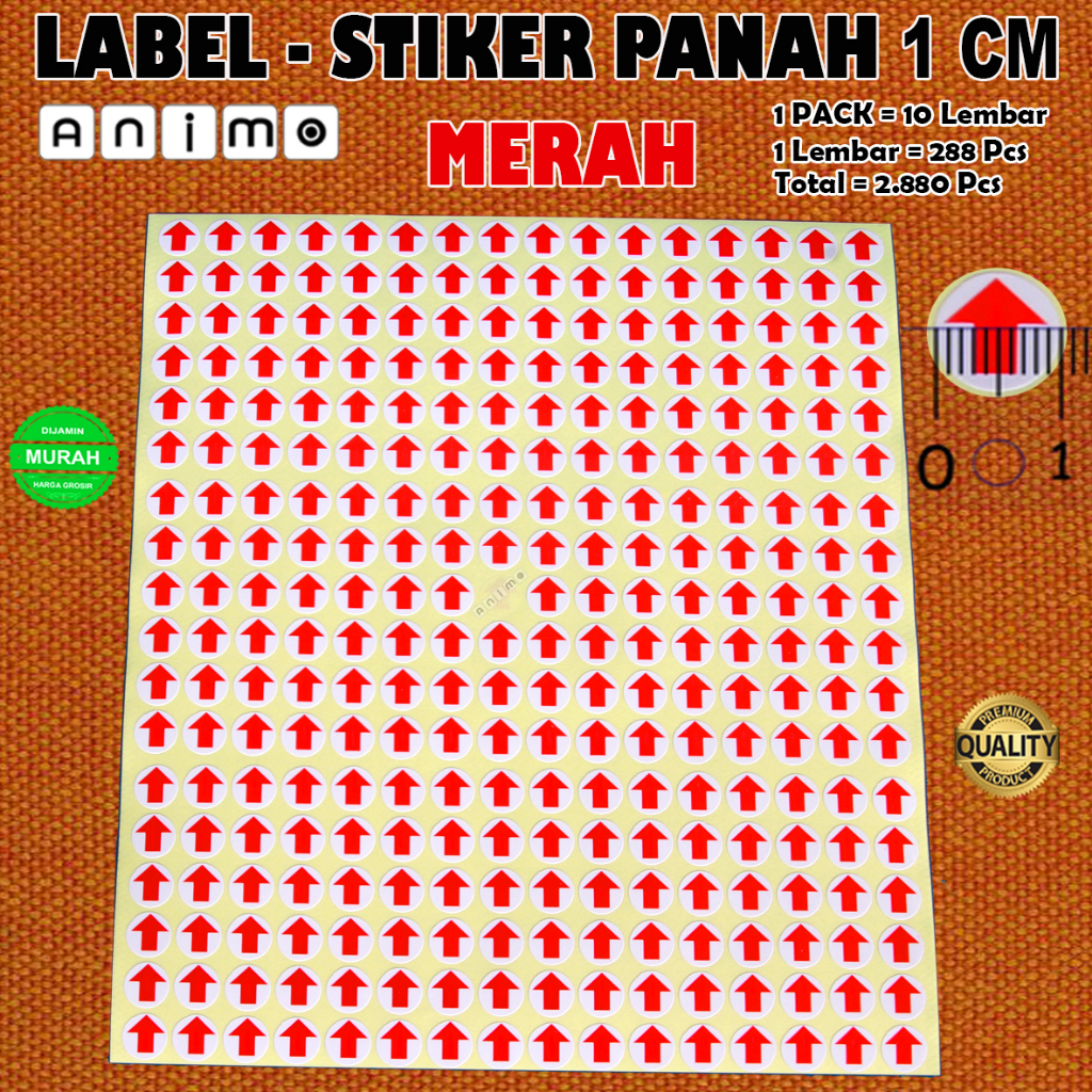 MERAH Red Arrow Sticker - Blue Arrow 1cm | Shopee Philippines