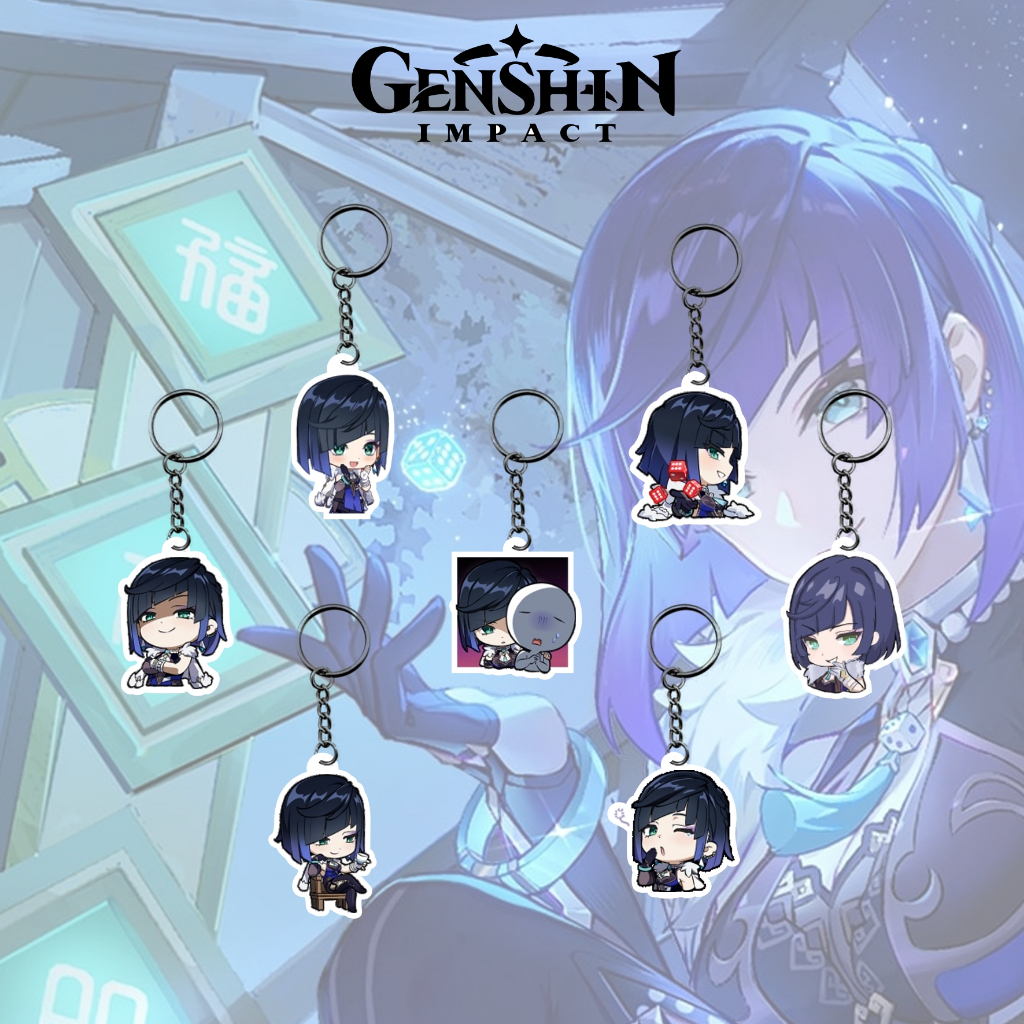GANTUNGAN Genshin Impact Keychain YELAN Edition and can be customized ...