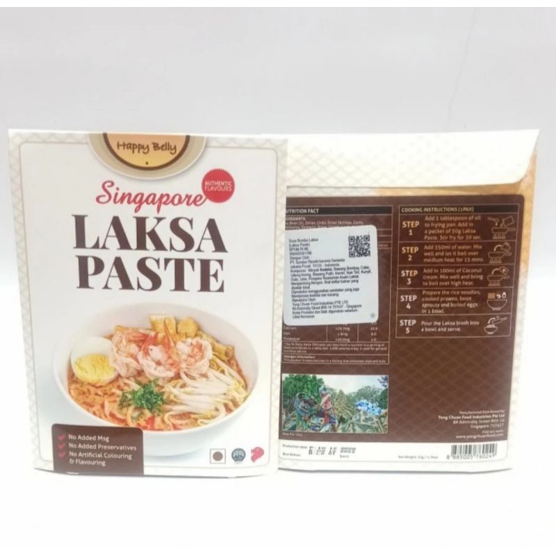 Happy Belly Singapore Laksa Paste 50g/Happy Belly Seasoning Pasta Laksa ...