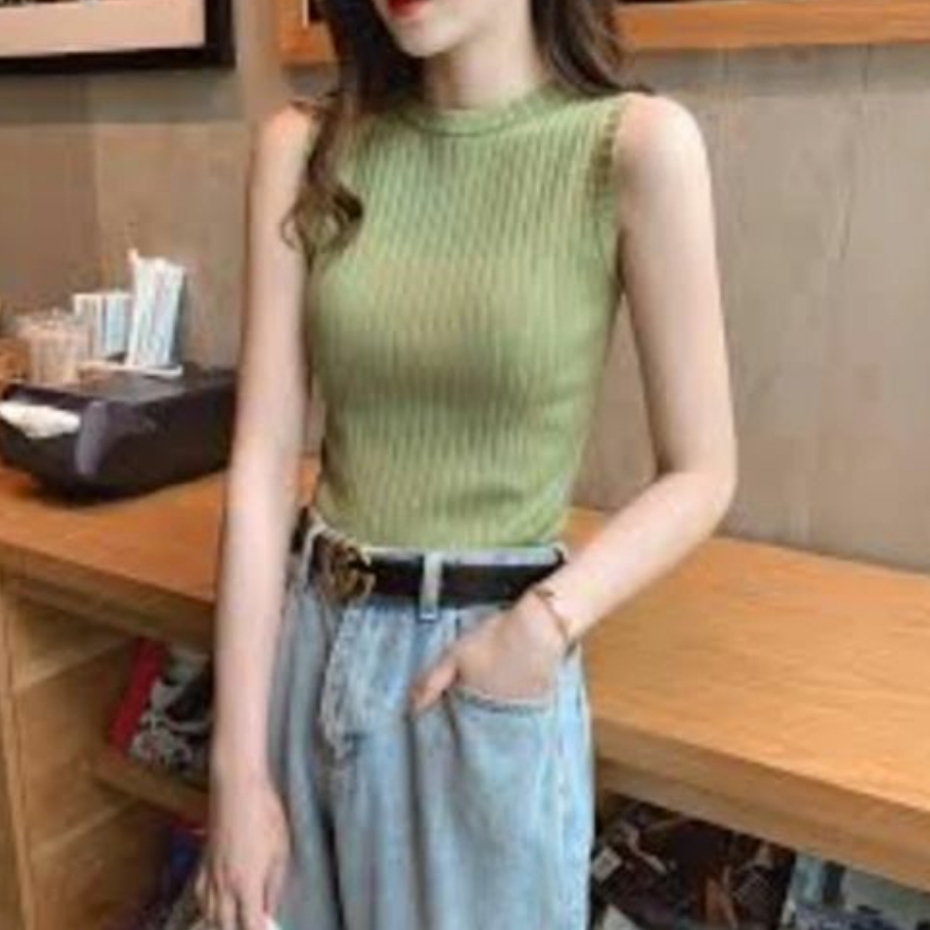 Tavisha Fashion - Lisa Basic Tank Top Sleeveless Line Knite Knit Smooth ...