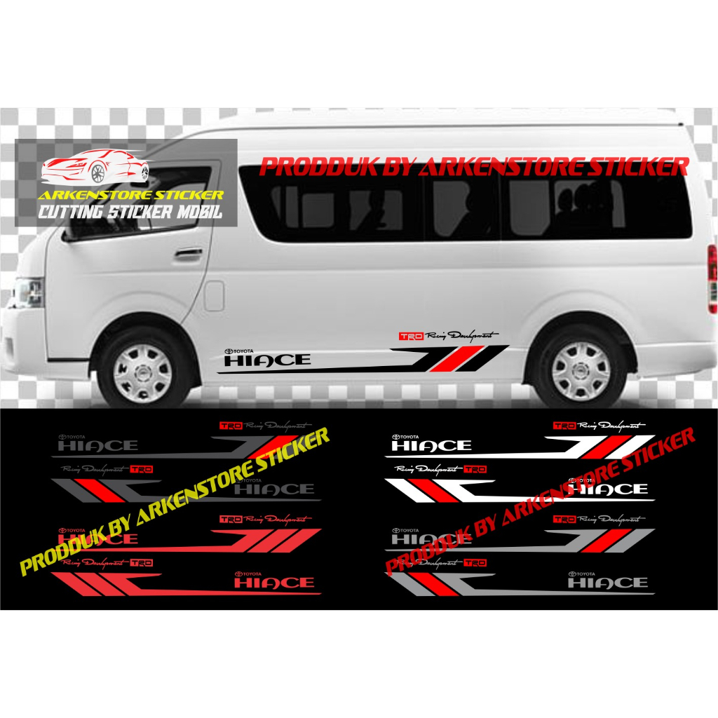 Hiace CAR STICKER CUTTING STICKER LIST BODY SIDE CARS TOYOTA HIACE ...