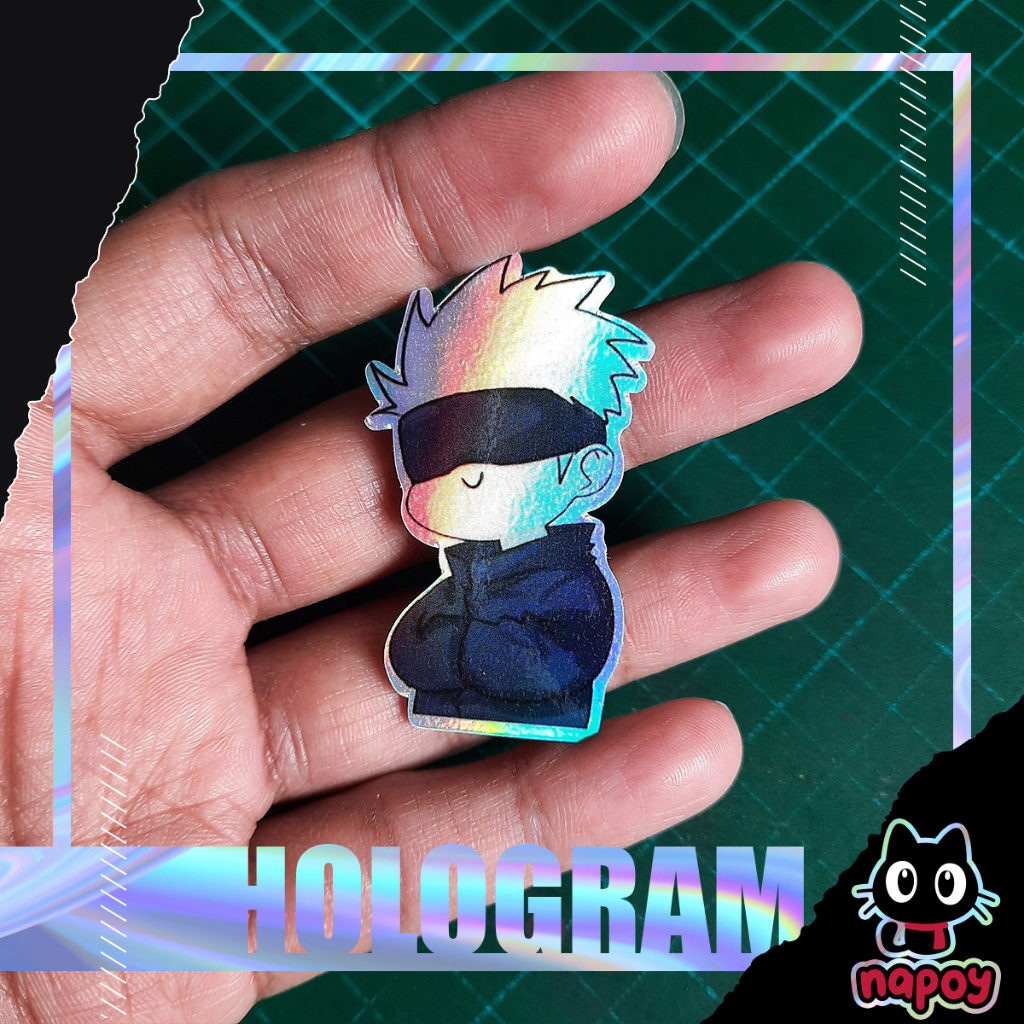 Jujutsu Kaisen Satoru Gojo Chibi Anime Hologram Sticker | Shopee ...