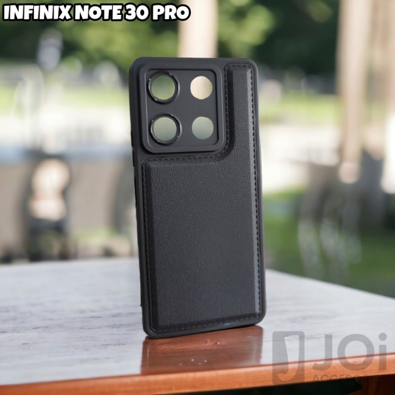 Case Infinix Note 30 & Note 30 Pro Leather Pro Black Edition | Shopee ...