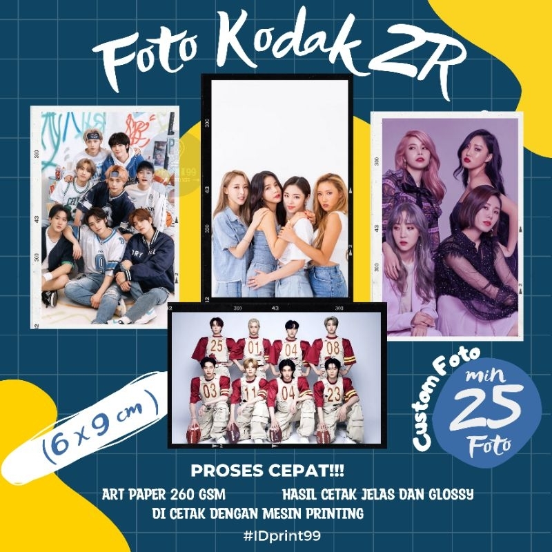 KODAK Print KODAIK PHOTOS 2R ART PAPER 260 gr Min 25 Photos | Shopee ...
