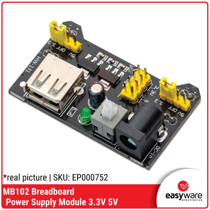 MB102 BREADBOARD POWER SUPPLY 3.3V 5V MODULE | Shopee Philippines