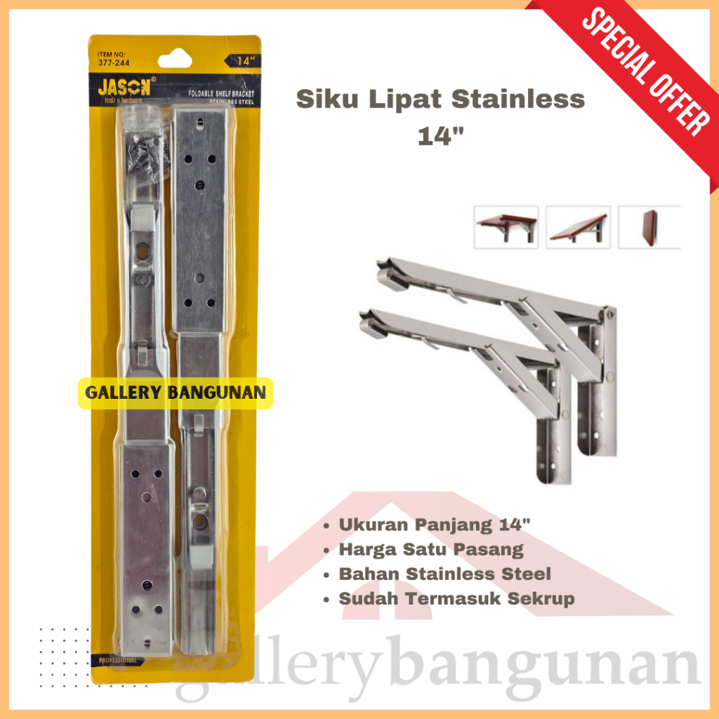 SIKU 14" Folding Elbow Bracket Wall Table Hinge Wall Bookshelf Folding ...