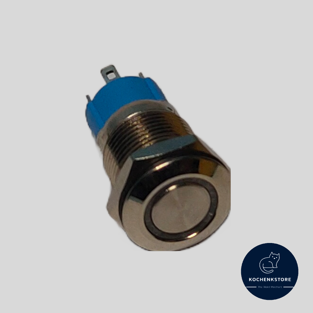 Stainless Push On Push Off Switch LED Push Button Switch 12mm | Shopee ...
