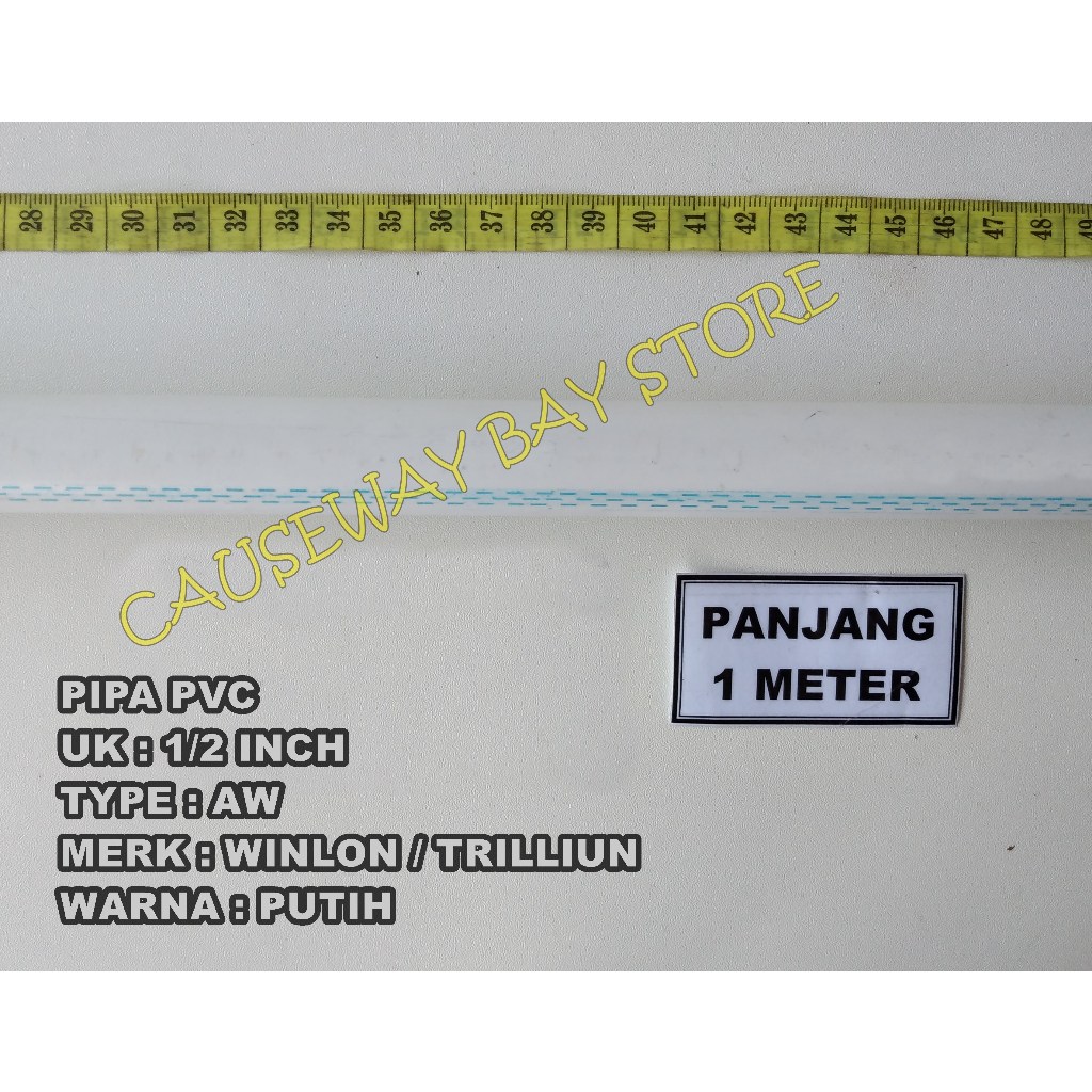 PVC PIPE AW 1/2 INCH LENGTH 1 METER | Shopee Philippines