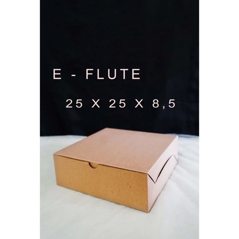 CARDBOARD BOX 25x25x8.5 cm / CORUGATED DIE CUT E-FLUTE CARTON BOX ...