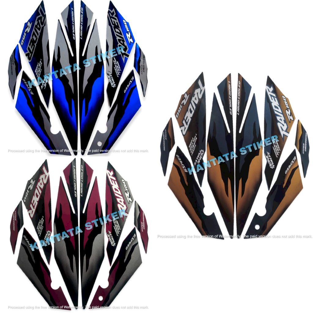 Suzuki RAIDER R150 2023-2024 Motorcycle BODY STRIPING LIS LES Sticker ...