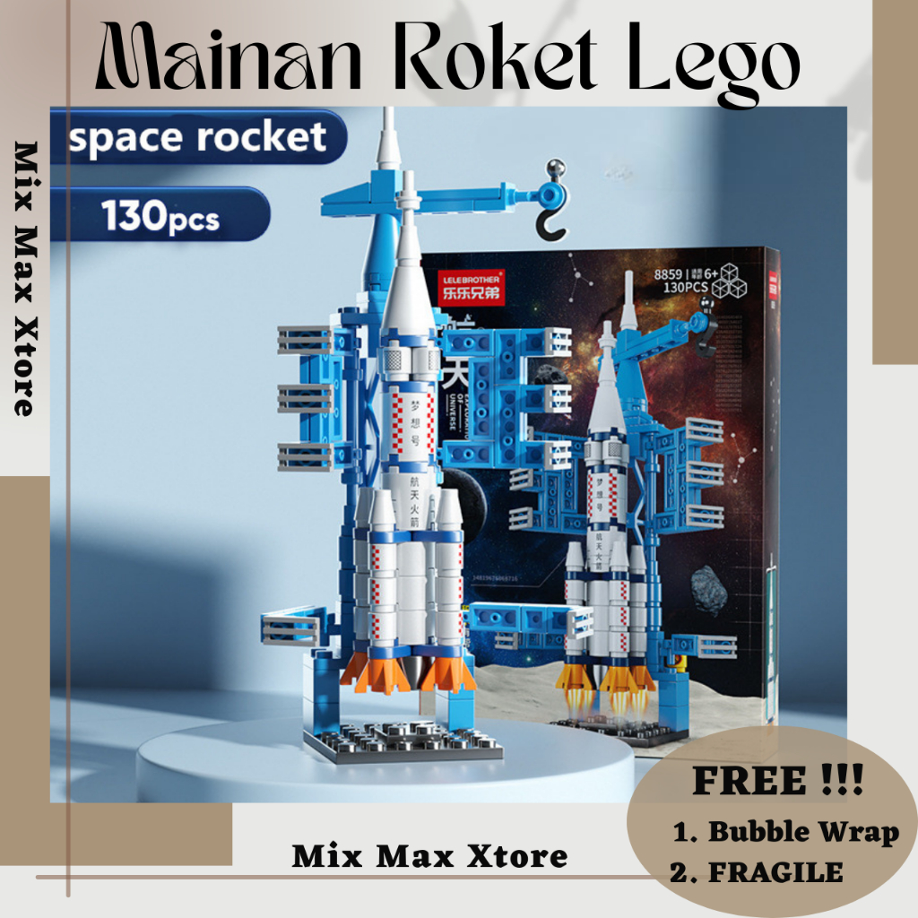 LEGO Aerospace Rocket 130 Blocks Spaceship Toy - Multi-Color | Shopee ...