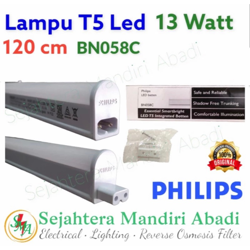 Philips T5 Led Lamp 13 Watt BN058C 120cm Variant 3000K 4000K 6500K | Shopee Philippines