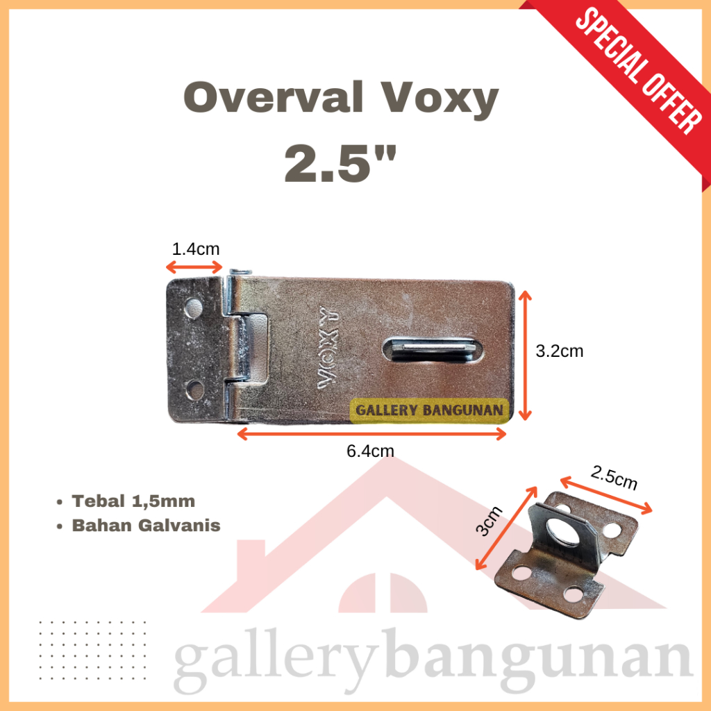 Overval Voxy 2.5in inch Thick Galvanized Material for Cage Fence Door ...
