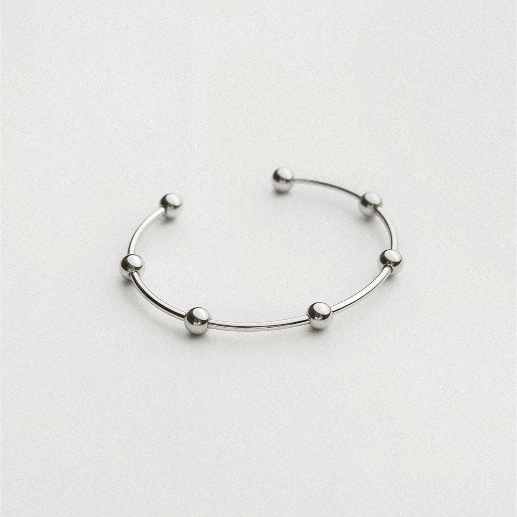 Arnaé Archive - Bead Open Cuff Bangle - Unisex Bracelet Premium 316L ...