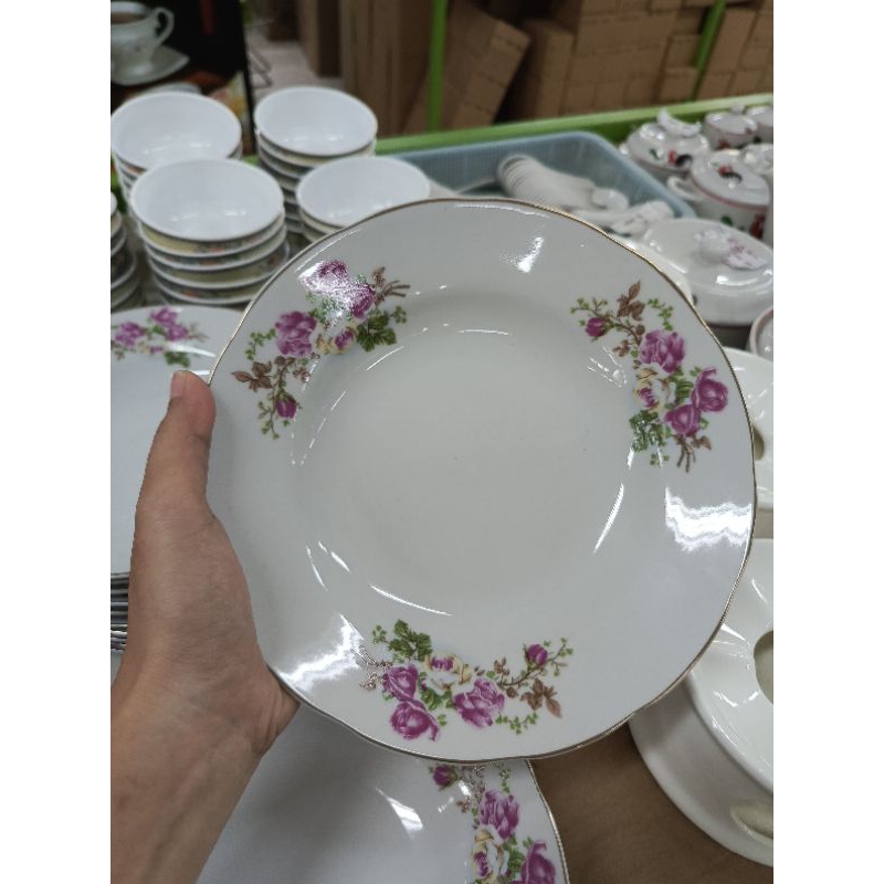 SANGO brand floral pattern dinner plate | Shopee Philippines
