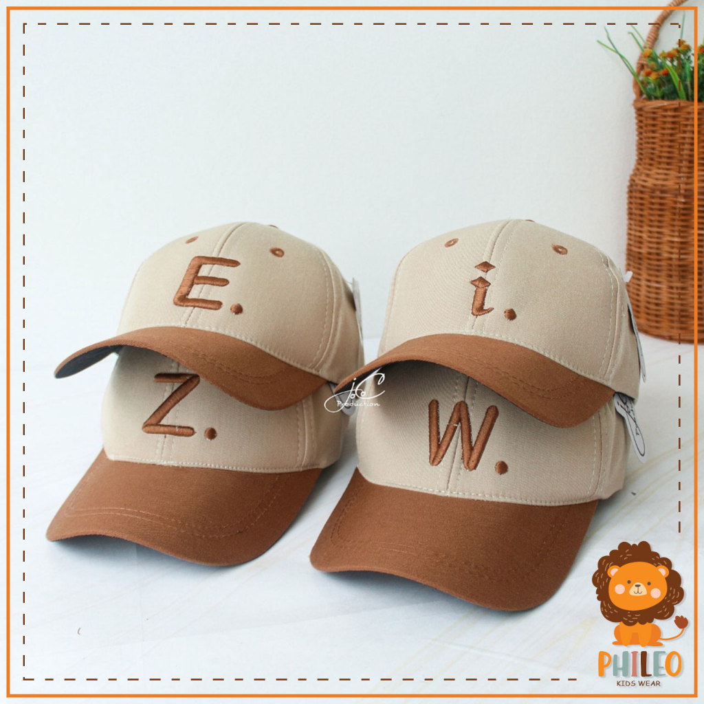 Children's Hat Embroidered Initials A-Z/Children's Hat With Alphabet ...