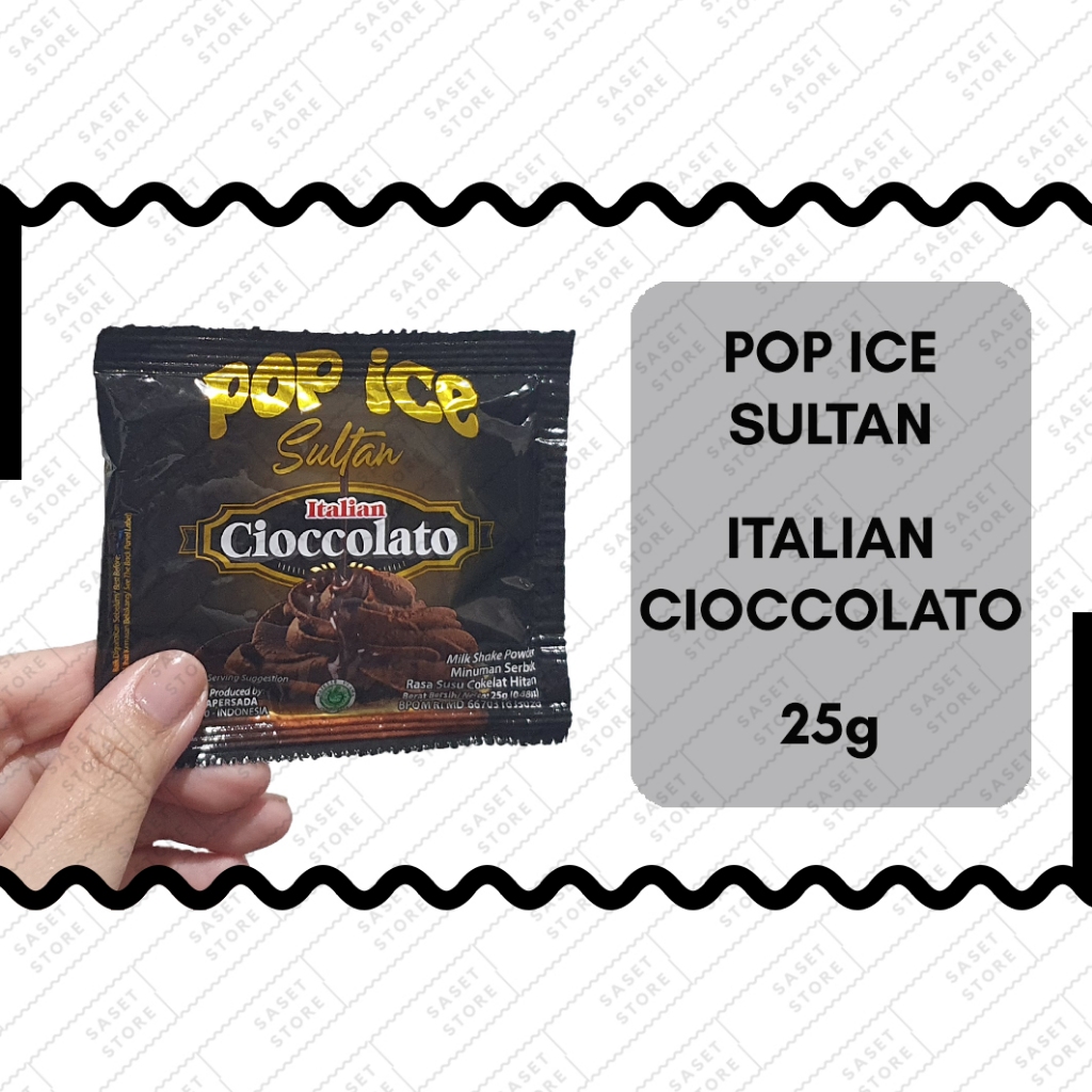 HITAM Pop Ice Sultan Italian Cioccolato 25g Sachet Drink Milk Powder ...