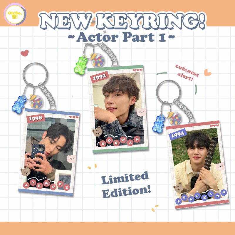 GANTUNGAN Korean ACTOR PART 1 KEYRING KEYCHAIN ACTOR KEYCHAIN PARK ...
