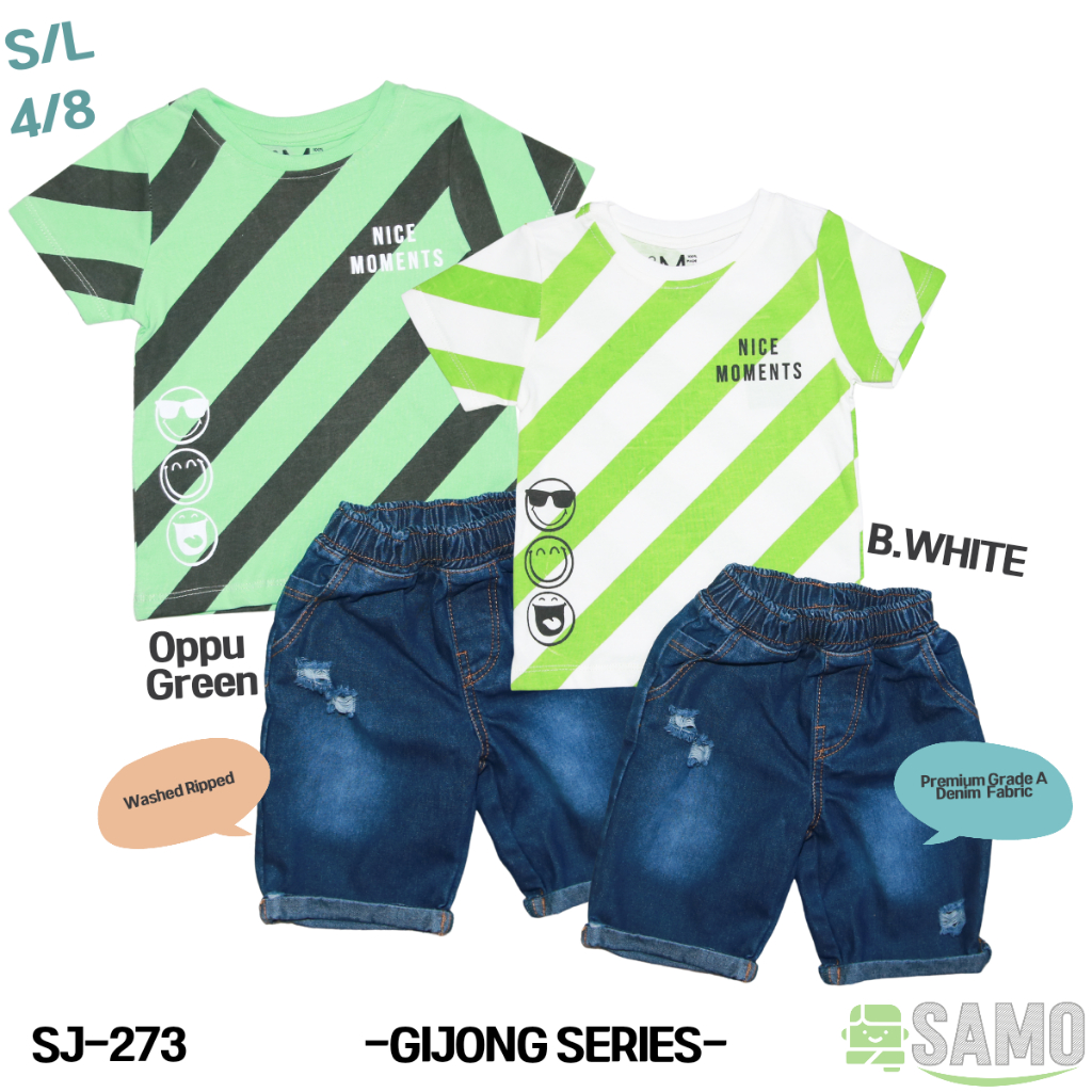 Samo Boys Suits DENIM JEANS-JOSEON SERIES-SJ 273 Cotton Short Sleeve ...