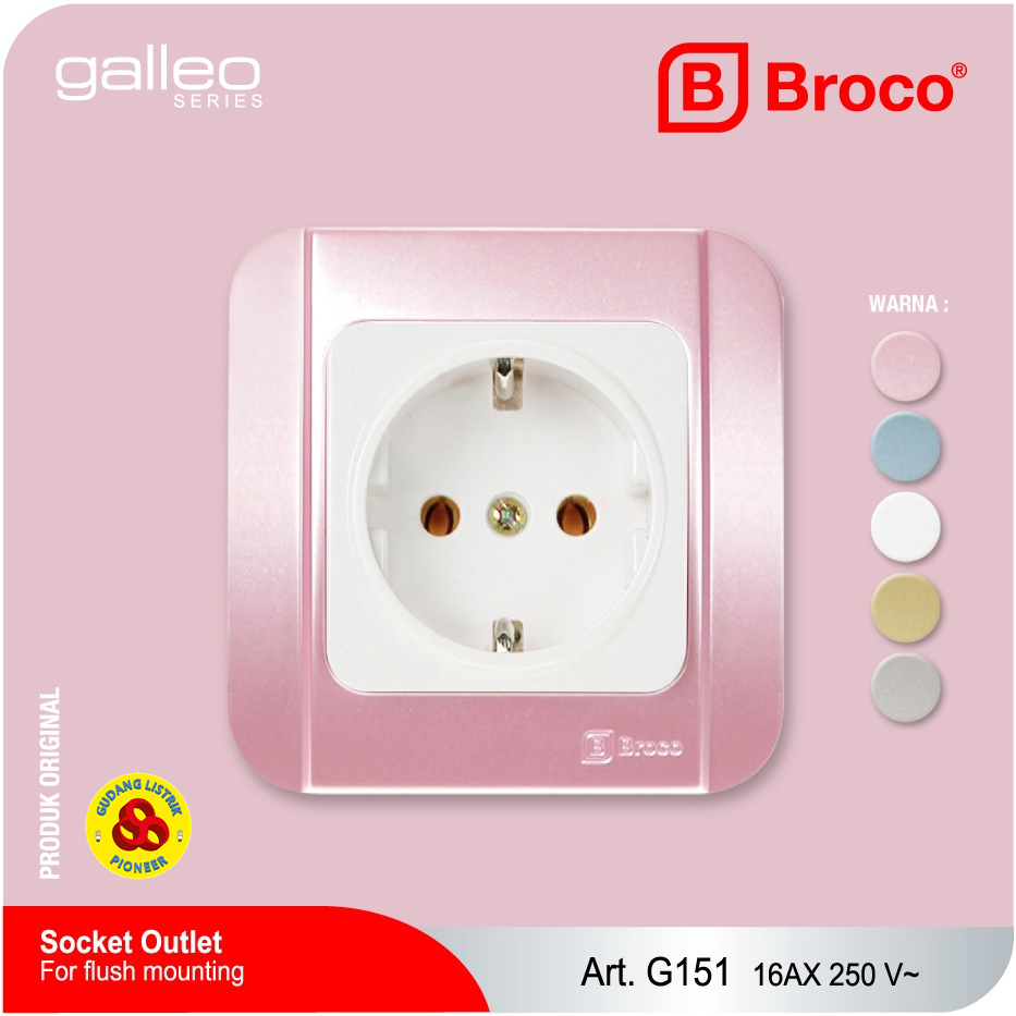 MERAH Broco Pink Socket Galleo G151 Fancy Pink Ground Socket | Shopee ...