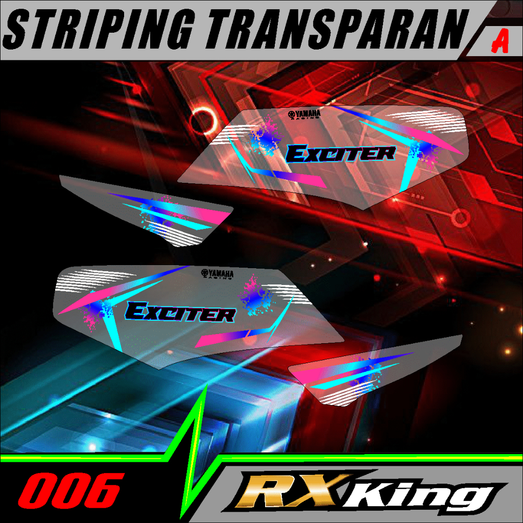 Yamaha RX King Transparent Striping Sticker | Rx King PRO 006 ...