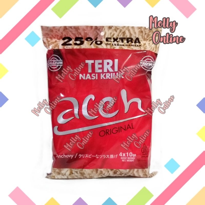 Aceh Teri Rice Kriuk Sachet Pack contains 4 Teri Oven Chrispy Anchovy ...
