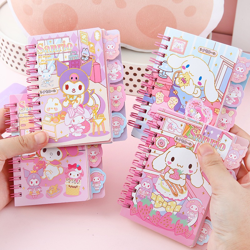 Gm - SANRIO GLITTER BINDER DIARY Book | Small Notebook | Mini DIARY ...