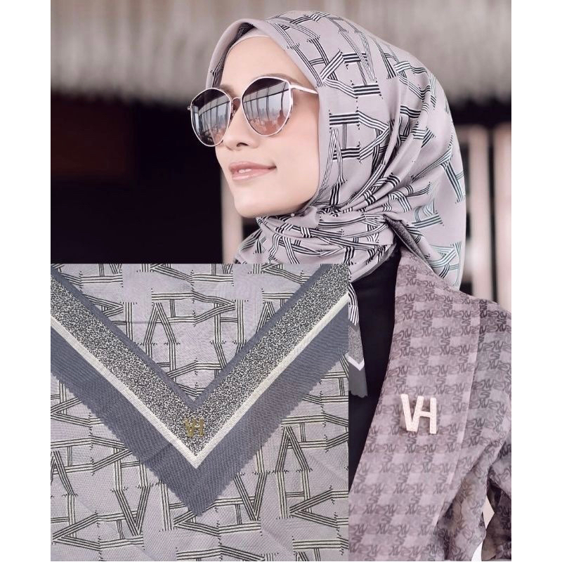 Quadrilateral Hijab Rectangular Hijab Voal Hijab Vanilla Motif Hijab ...