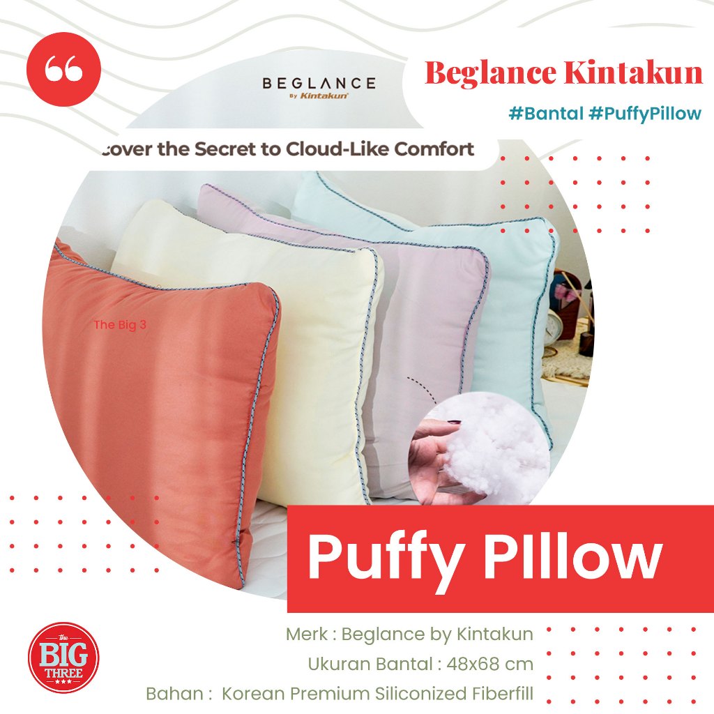 Kintakun BEGLANCE PUFFY Pillow/Bolster - Butter Cream Canyon Clay Dark ...